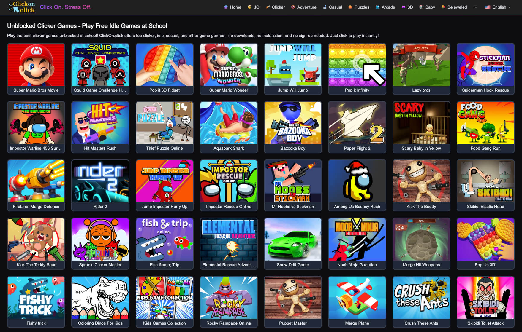 Unblocked Clicker Games - Play Free Idle Games at School | ClickOn.click